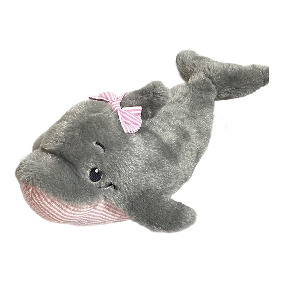 Preppy Pelican | Toys | The Preppy Pelican Plush Dolphin Grey With Pink ...